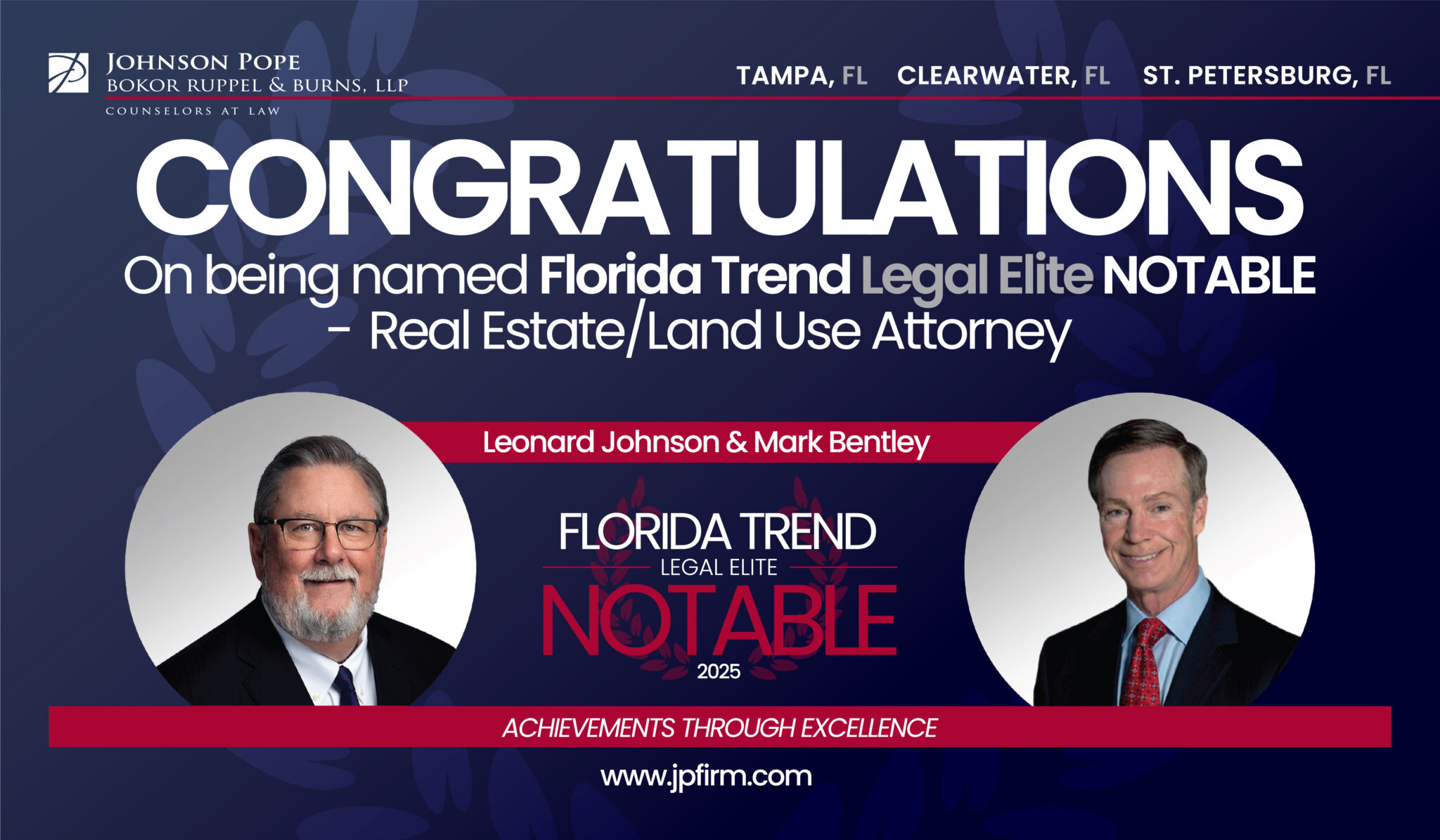 Johnson Pope Attorneys Recognized as Florida Trend’s Legal Elite Real ...
